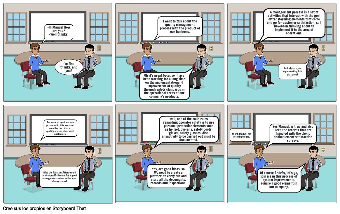 Evaluating product and service Storyboard by c30065e6