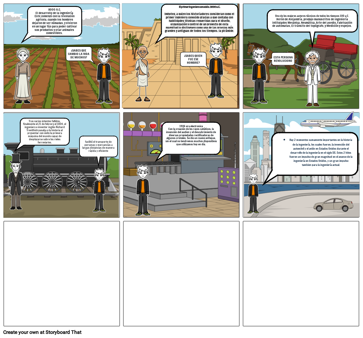 HISTORIA DE LA INGENIERIA Storyboard por c3052aeb