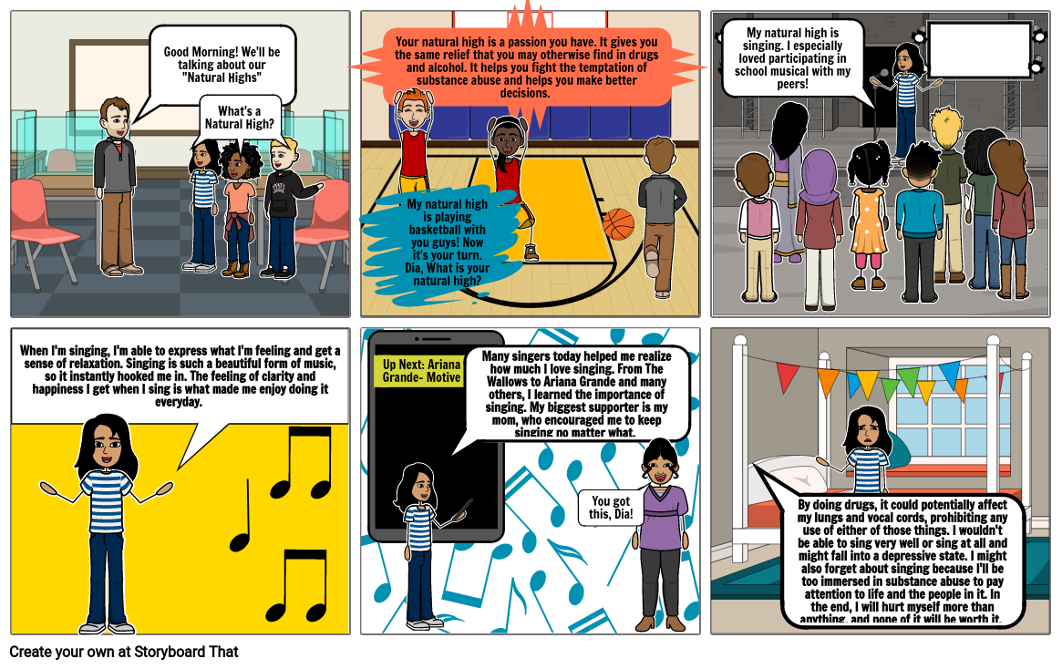 My Natural High- Dia Kataria Storyboard por c38b2bab