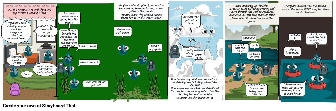 Water cycle part 1 Storyboard by c406baf6