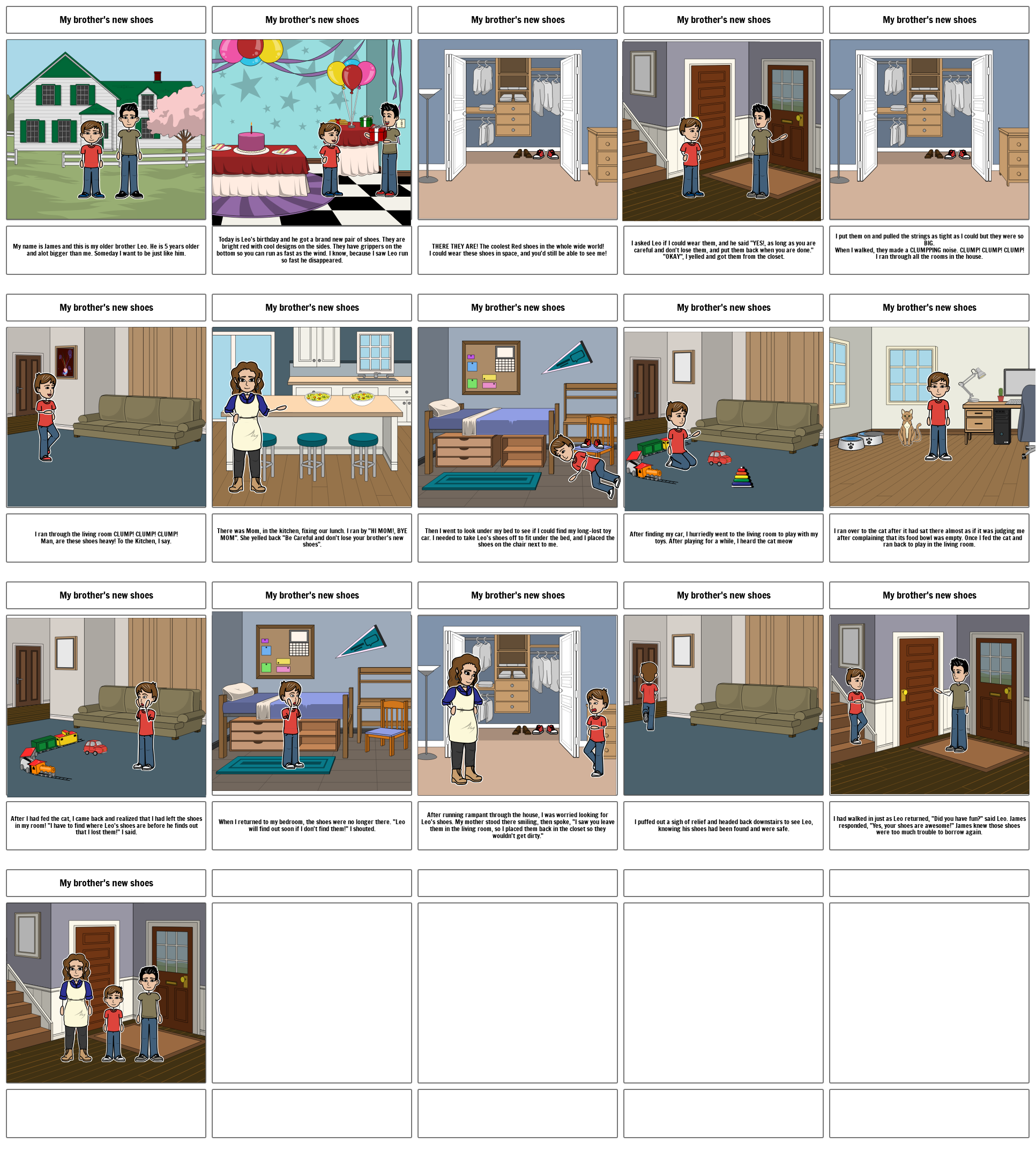 My Brothers Shoes Storyboard by c409c88f