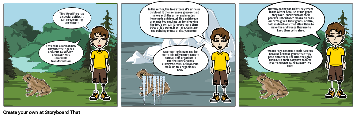 Frogsicles- Cells and Genetics Storyboard by c551480b
