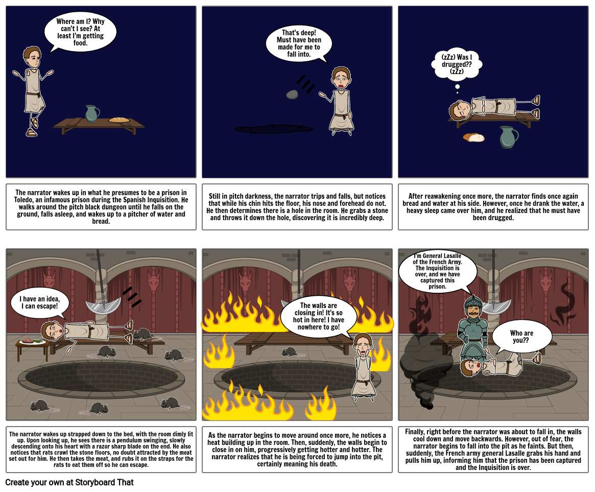 The pit and pendulum Storyboard by c57f0b67