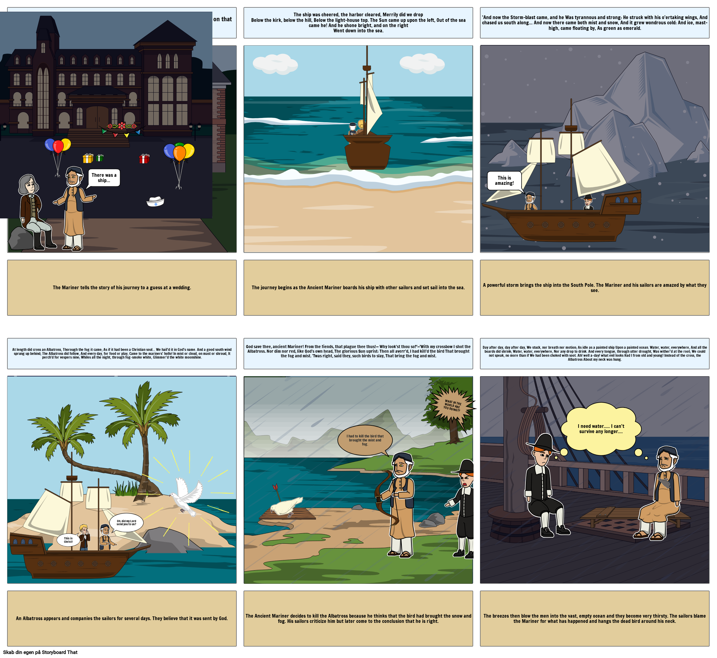 The rhyme of the ancient mariner storyboard Storyboard