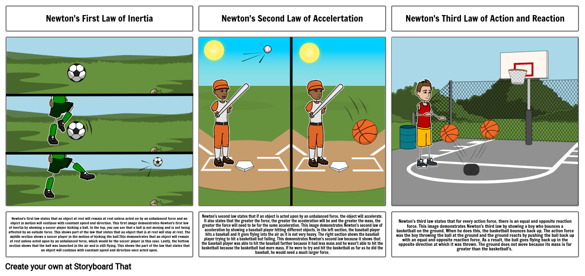 Newton's Laws Project Storyboard por c5a7ec97