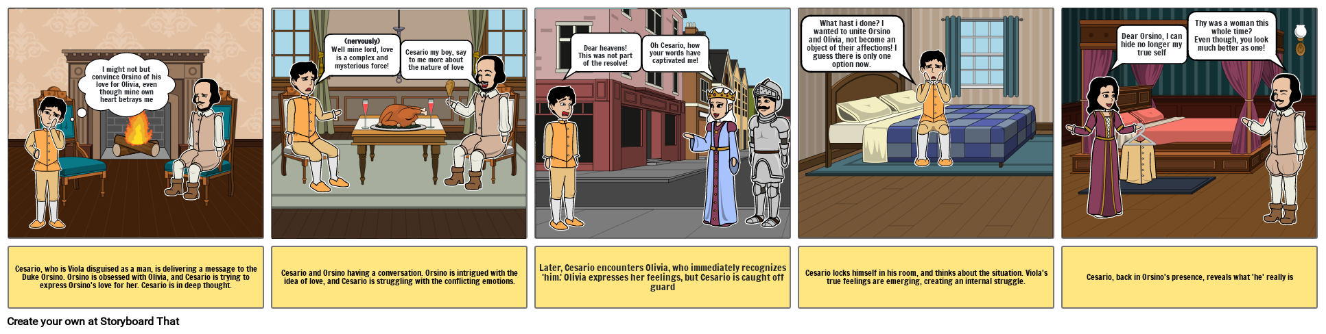 English Twelfth Night Storyboard by c5fd5020