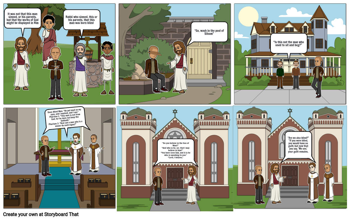 Jesus Heals a Blind Man Storyboard by c6080571 Jesus Heals a Blind Man Storyboard by c6080571