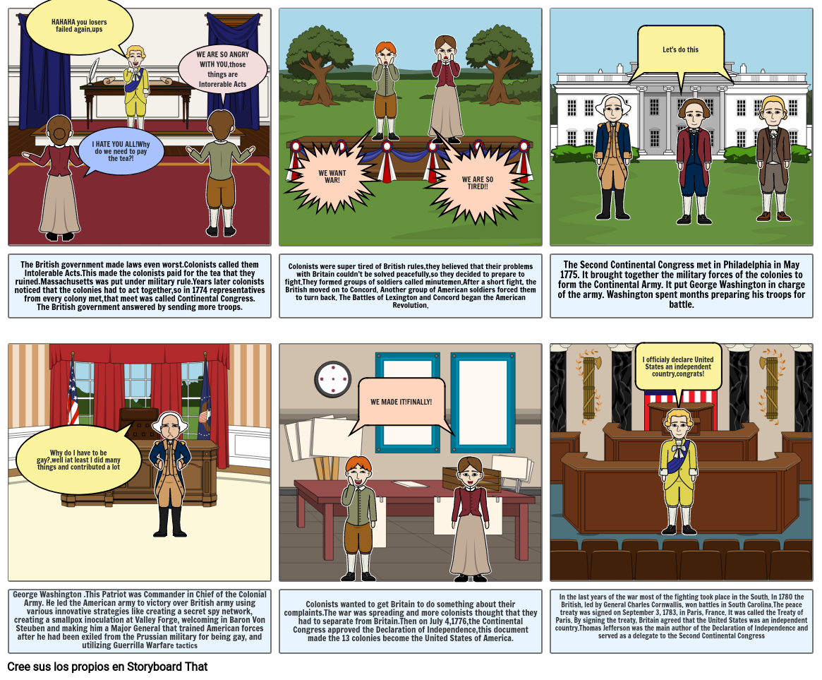 American Revolution Storyboard by c67d7a50
