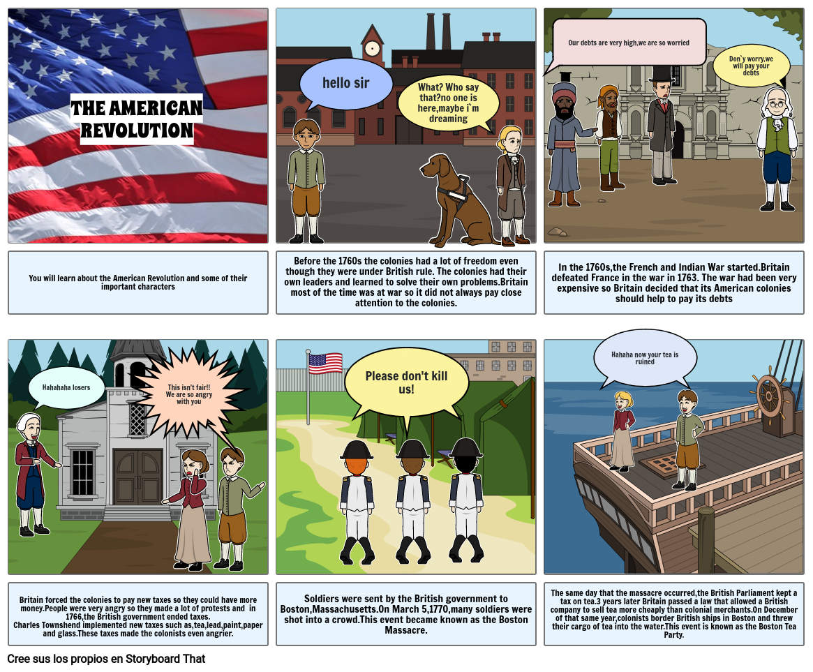 American Revolution Storyboard por c67d7a50