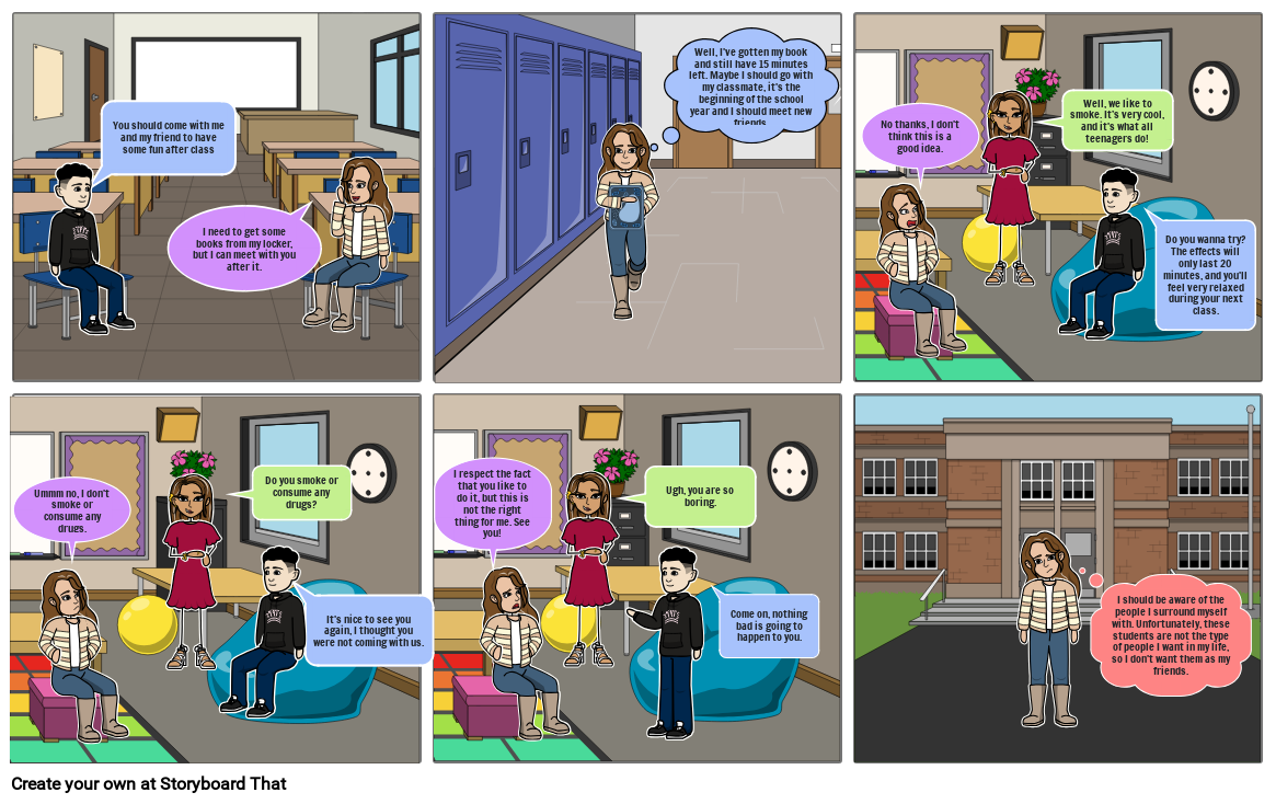 Negative Peer Pressure Storyboard by c68a0633