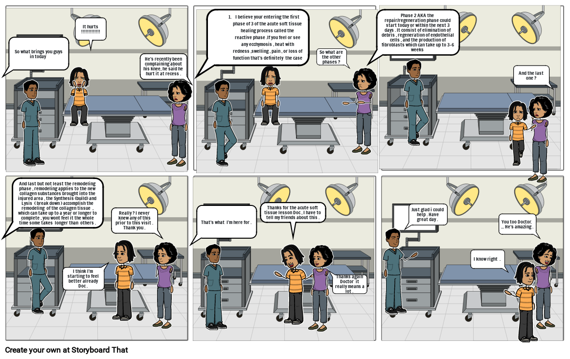 Soft tissue healing project Storyboard by c7dd8bf6
