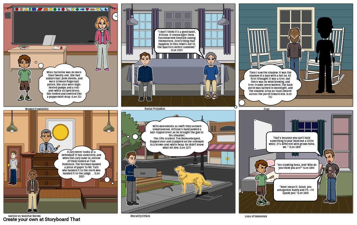 To Kill A Mockingbird Storyboard Storyboard por c813db16