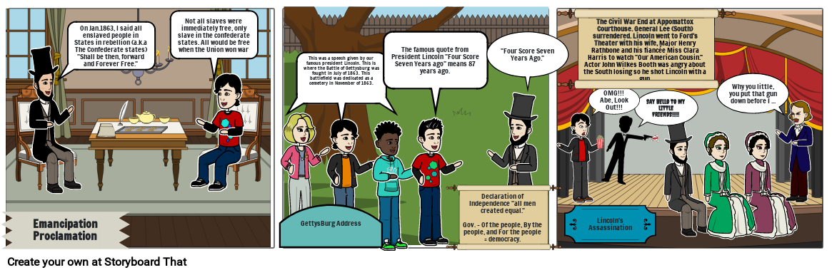 President Lincoln Comic. Storyboard by c8625cda