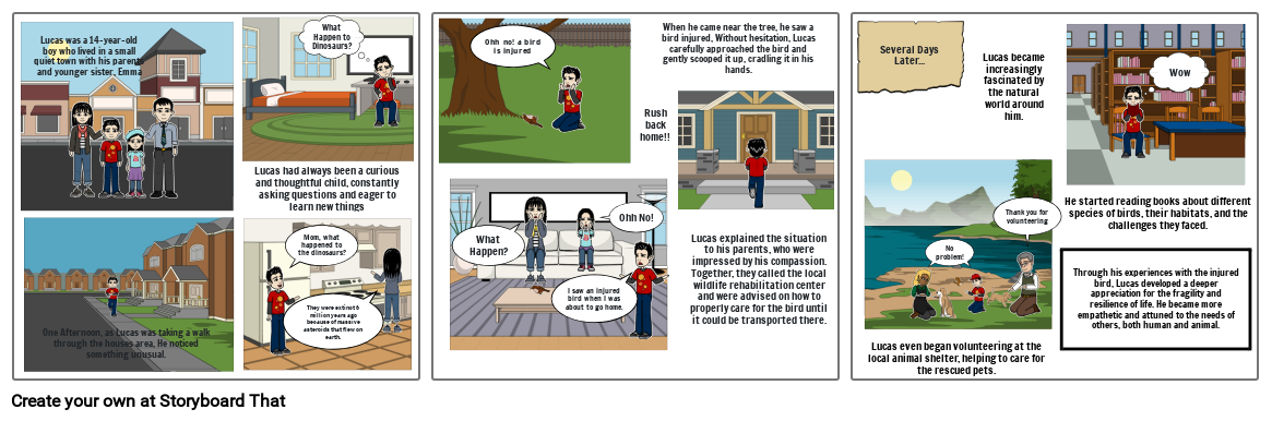 Lucas's love for nature (Part 1) Storyboard par c886e52d