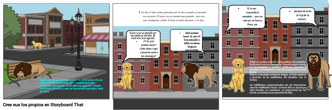El LeÒn Y El Perro Storyboard Por C89c7168