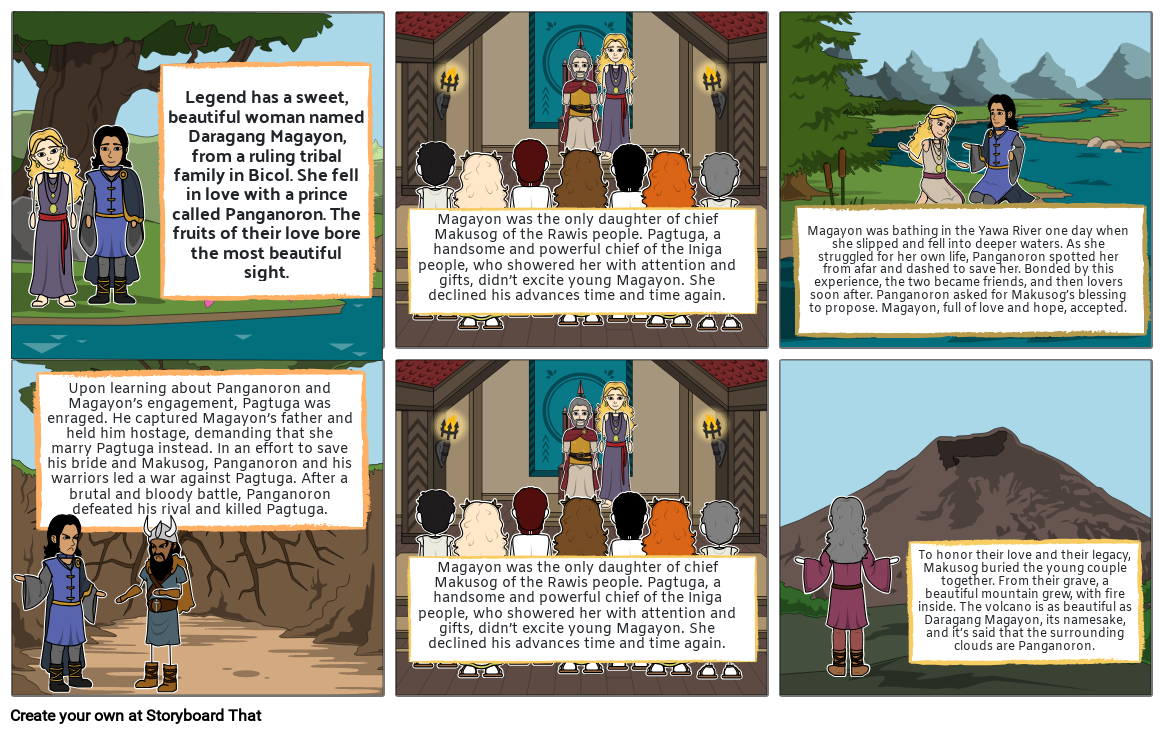 Legend of Mount Mayon Storyboard by c9427c34