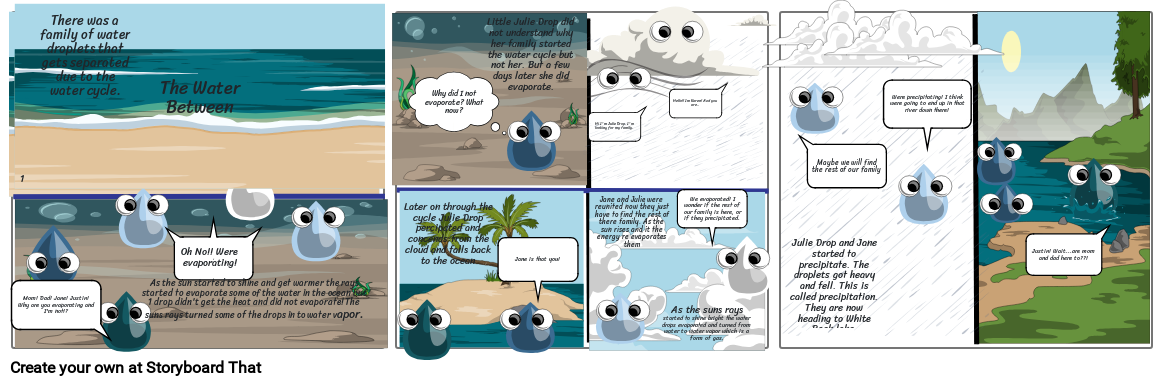 Water Cycle Part 1 Storyboard by c95ae514