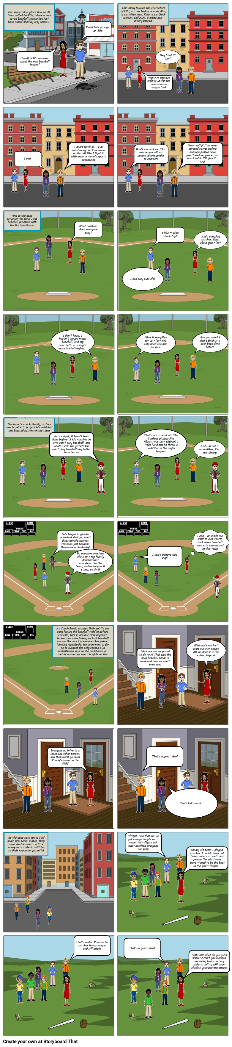 Gender Inclusivity in Sports Storyboard by c998ada6