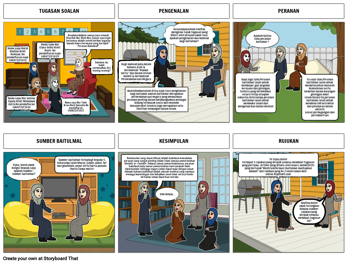 PERANAN BAITUMAL Storyboard by c9ad6a54