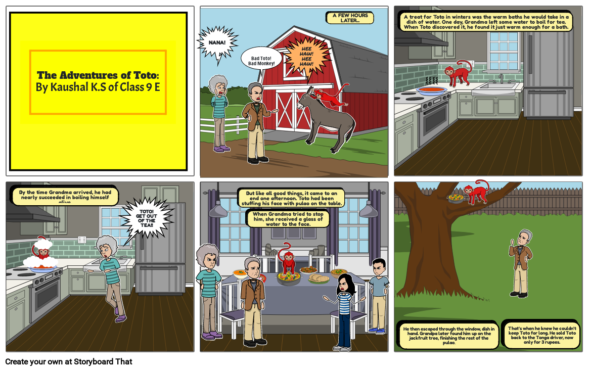 Adventures Of Toto Storyboard By C9e625c3