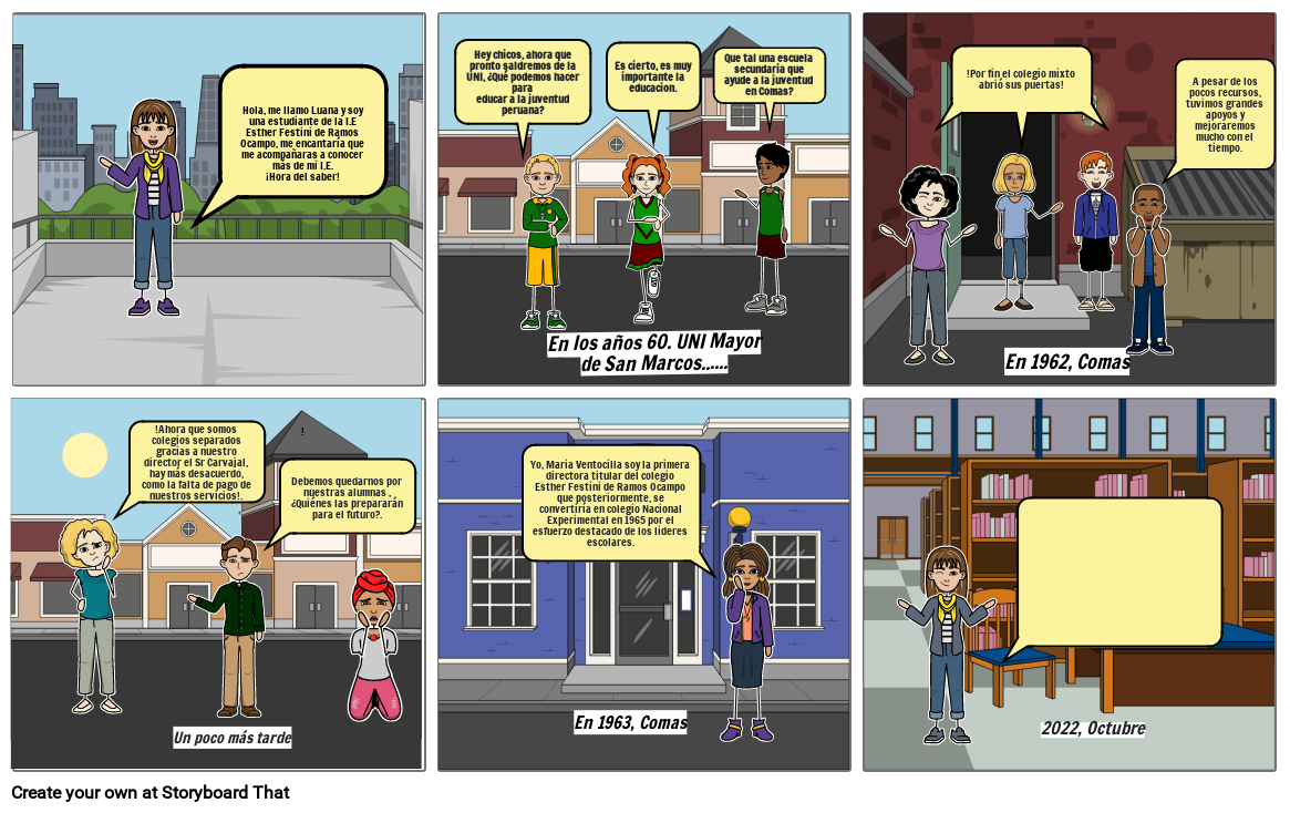 El inicio de mi querido Esther Festini Storyboard