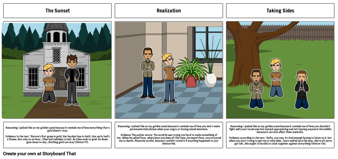 The Outsiders Storyboard Storyboard by caa9bde1