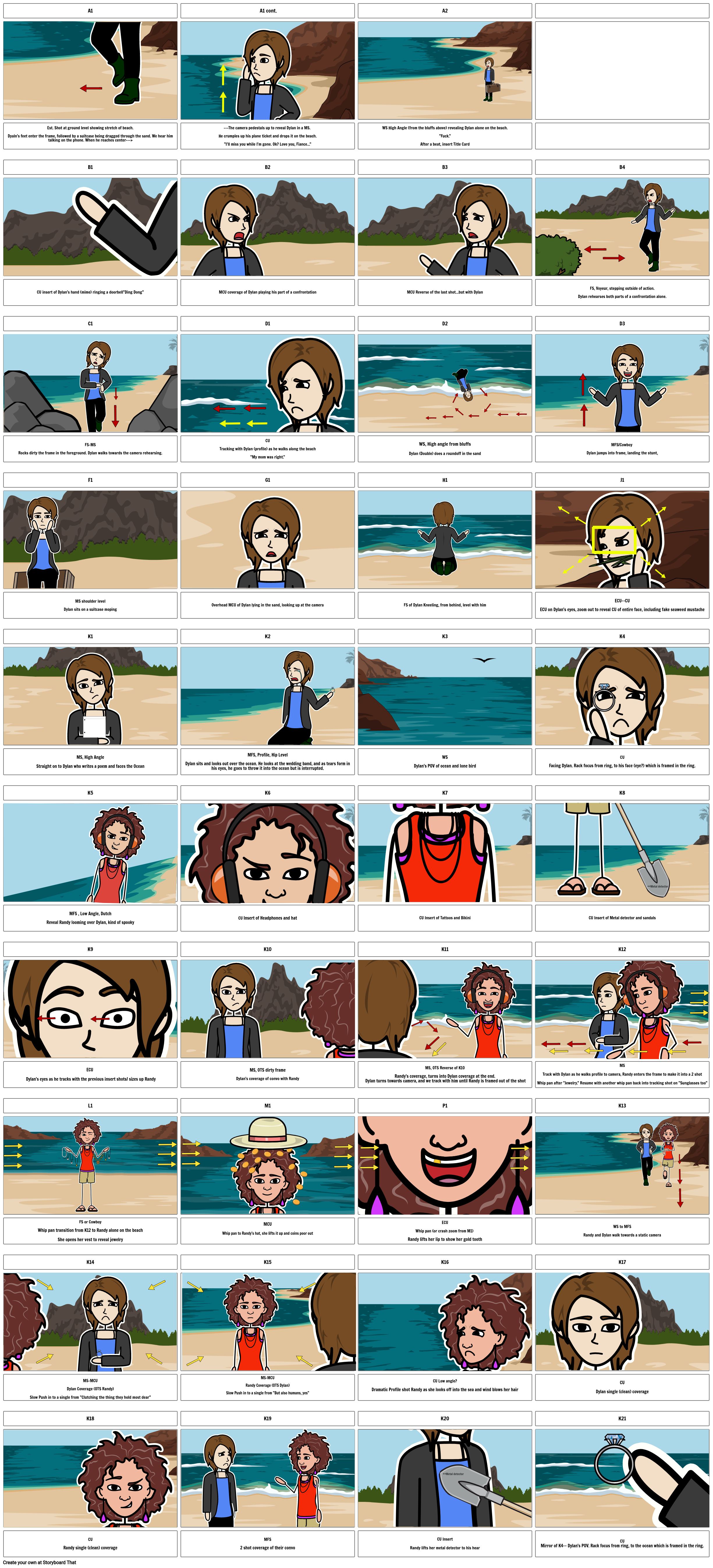 Beach Walk 1 Storyboard por cahiers