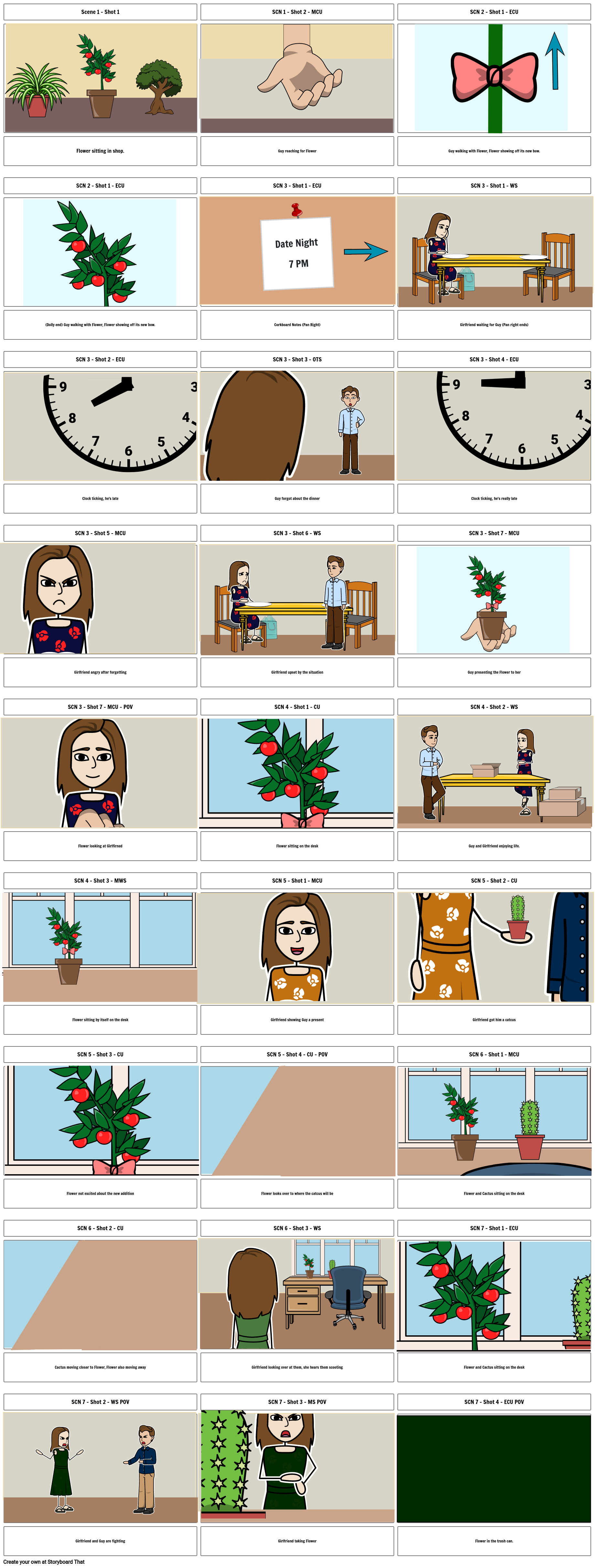 The Flower Storyboard by camerongant