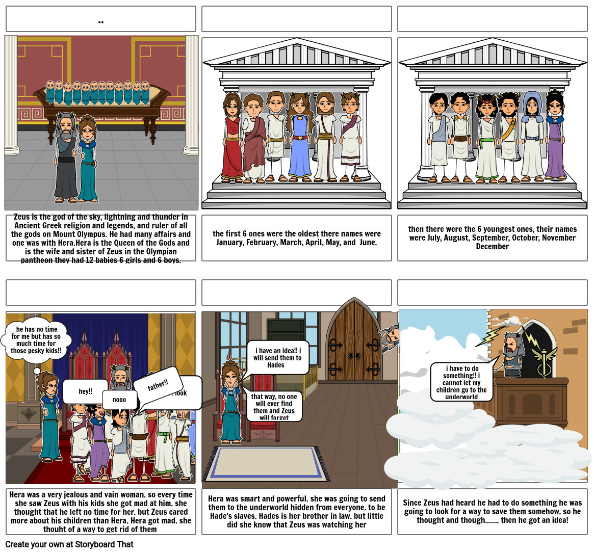 greek myth Storyboard por camilla23
