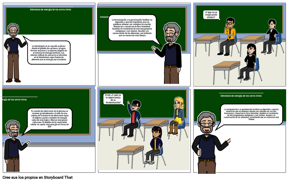 Clase de naturales Storyboard by carlos64493