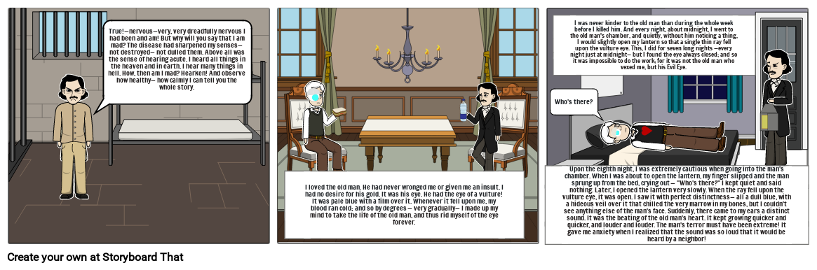 tell tale heart Storyboard by carmen123-2