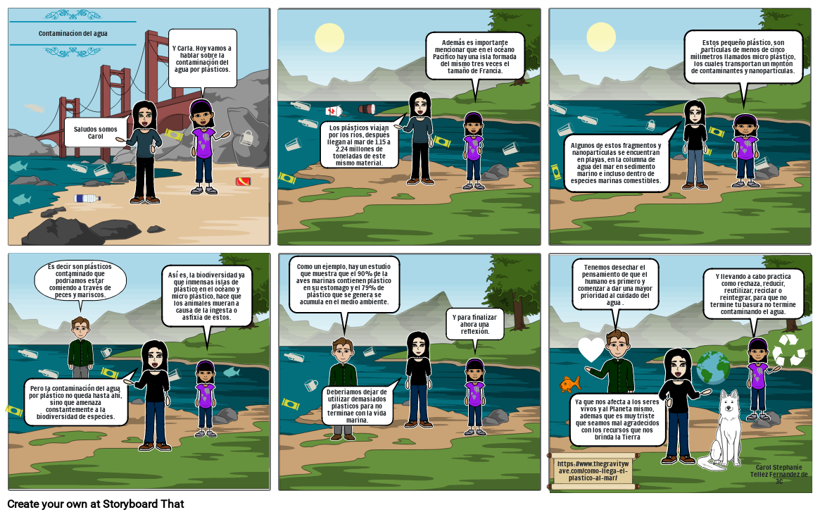 Contaminacion del agua Storyboard por carol54410