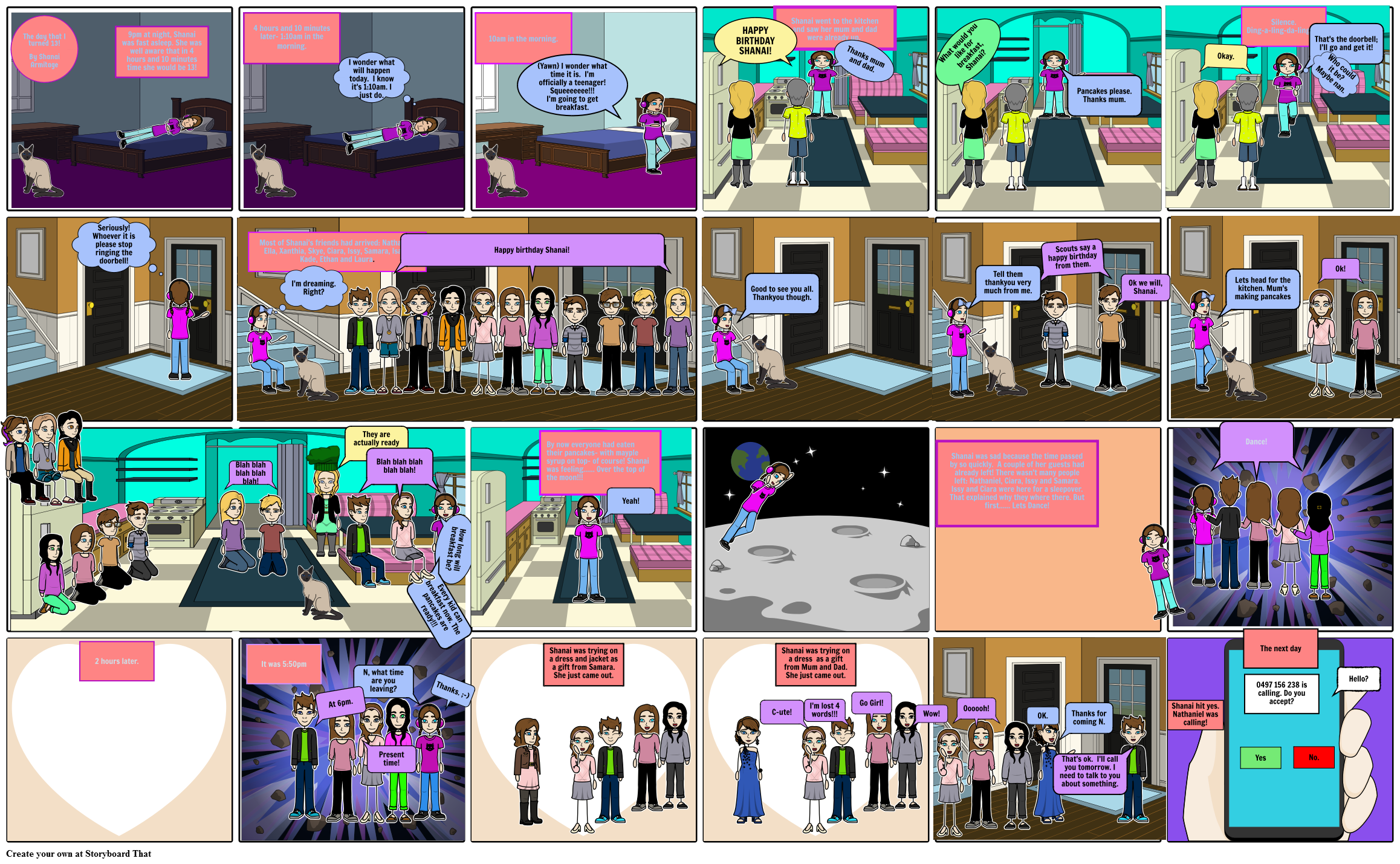 Shanai's Super Sweet 13! Storyboard by catstar198