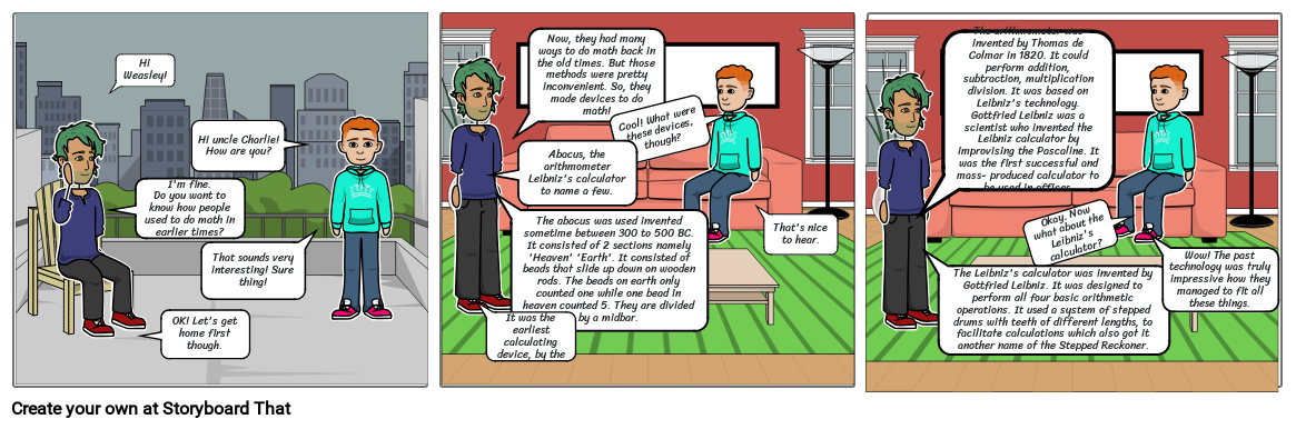 The early calculating devices Storyboard por cba70534