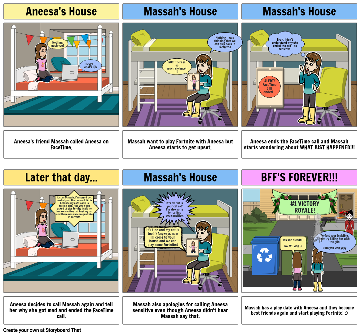 Empathy- Comic strip (grade 5) Storyboard by cba9f0a8