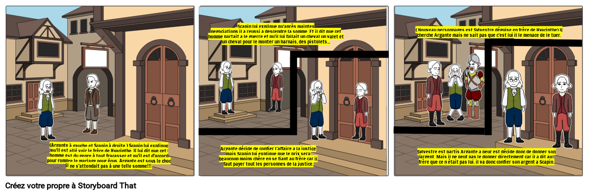 Fourberies de Scapin Storyboard par cbb240cd