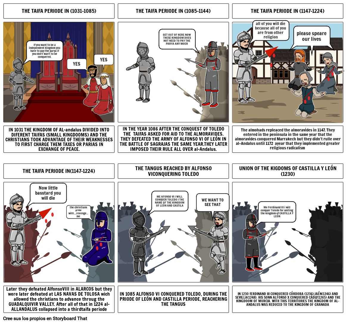 THE MEDIEVAL IBERIAN PENINSULA COMIC STRIP Storyboard