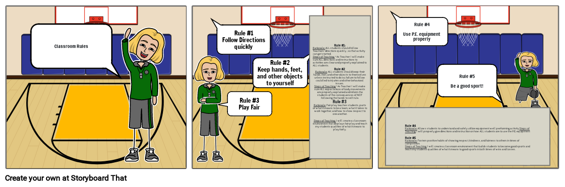 Classroom rules Storyboard by cbdfd6eb