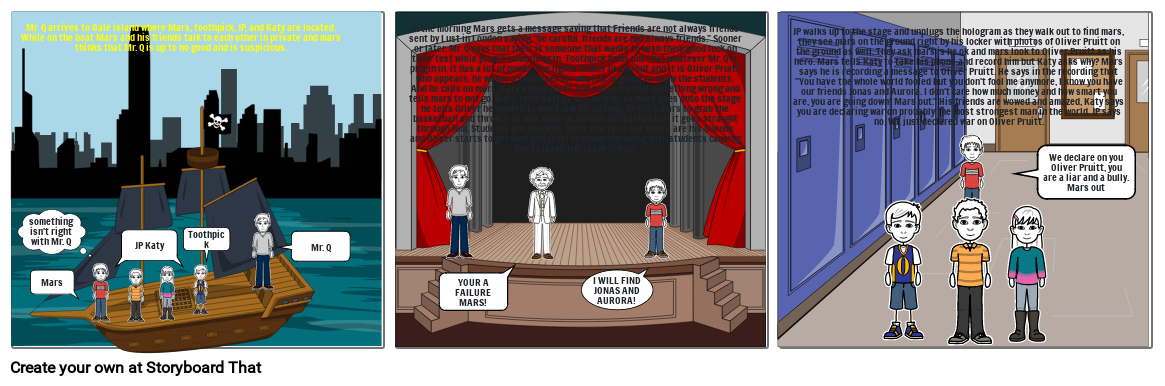 The disappearance of Mars Patel: Episode 5 Storyboard