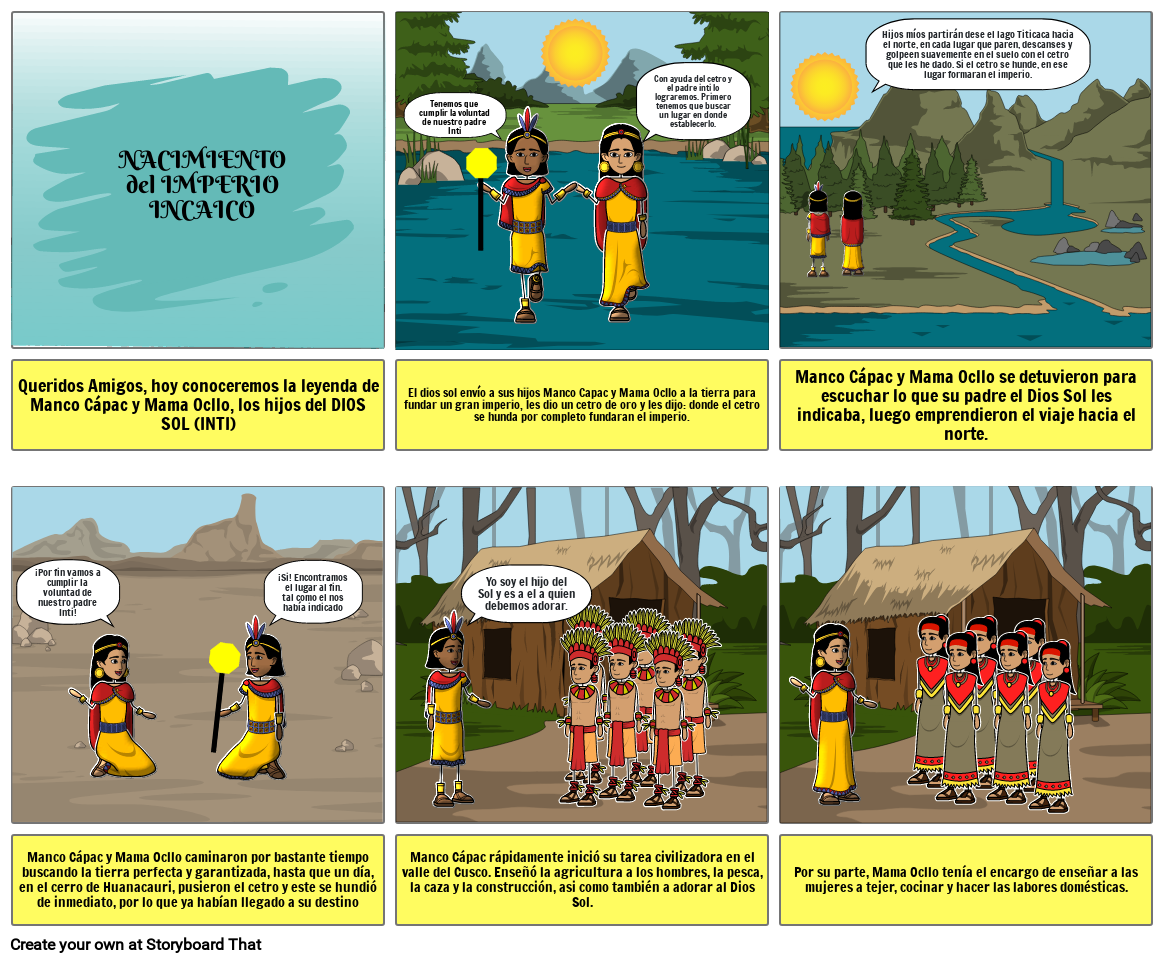 NACIMIENTO DEL IMPERIO INCAICO Storyboard by cc7308cd