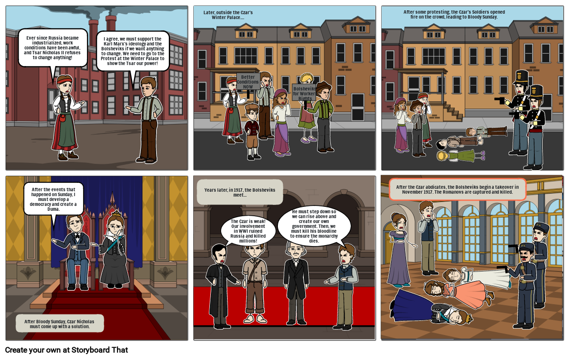 Russia Revolution Storyboard por cc8a8127