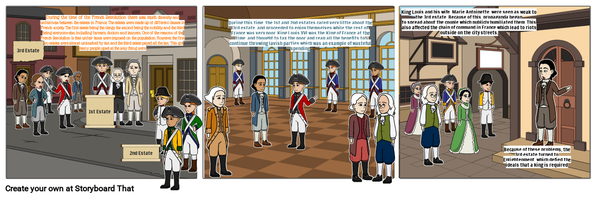What led to the French Revolution Storyboard por ccf5c8d3