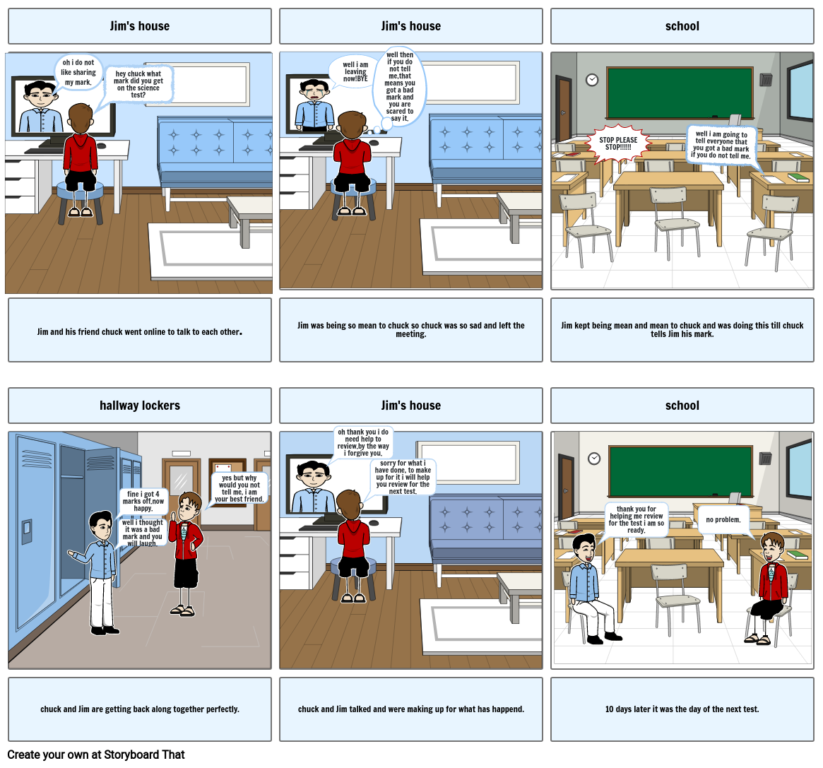 online empathy comic strip Storyboard by cdc98ff6