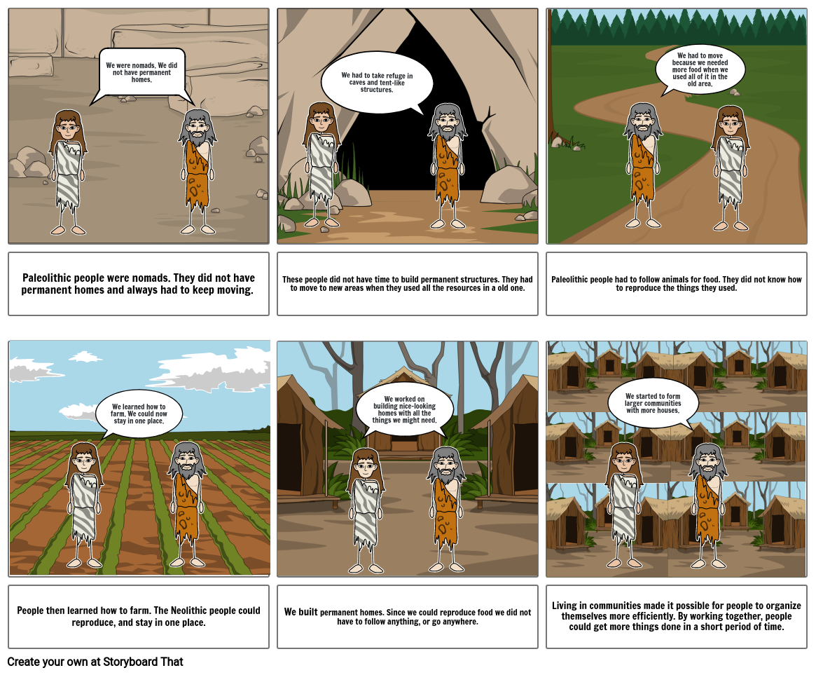 Neolithic vs Paleoithic Storyboard por cdf2cd40