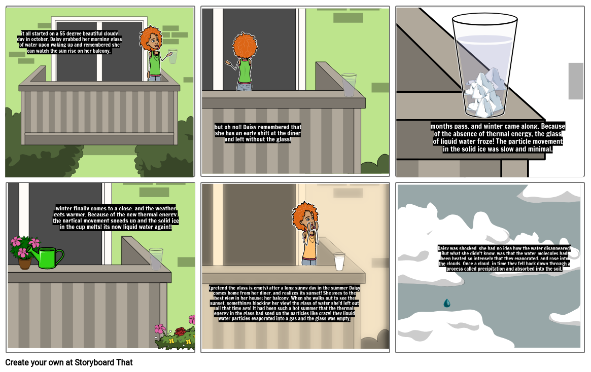 states of matter comic strip Storyboard by ce76170f