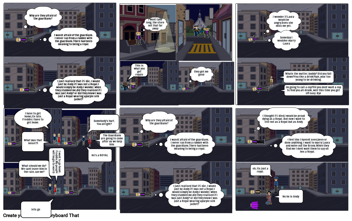 On the sidewalk bleeding Storyboard by cec9e395