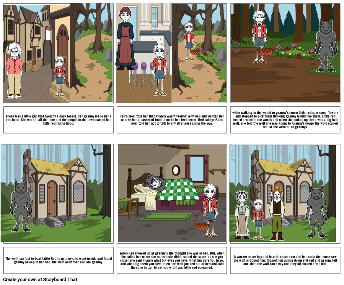 Little Red Ridding Hood Storyboard por ceee3e88