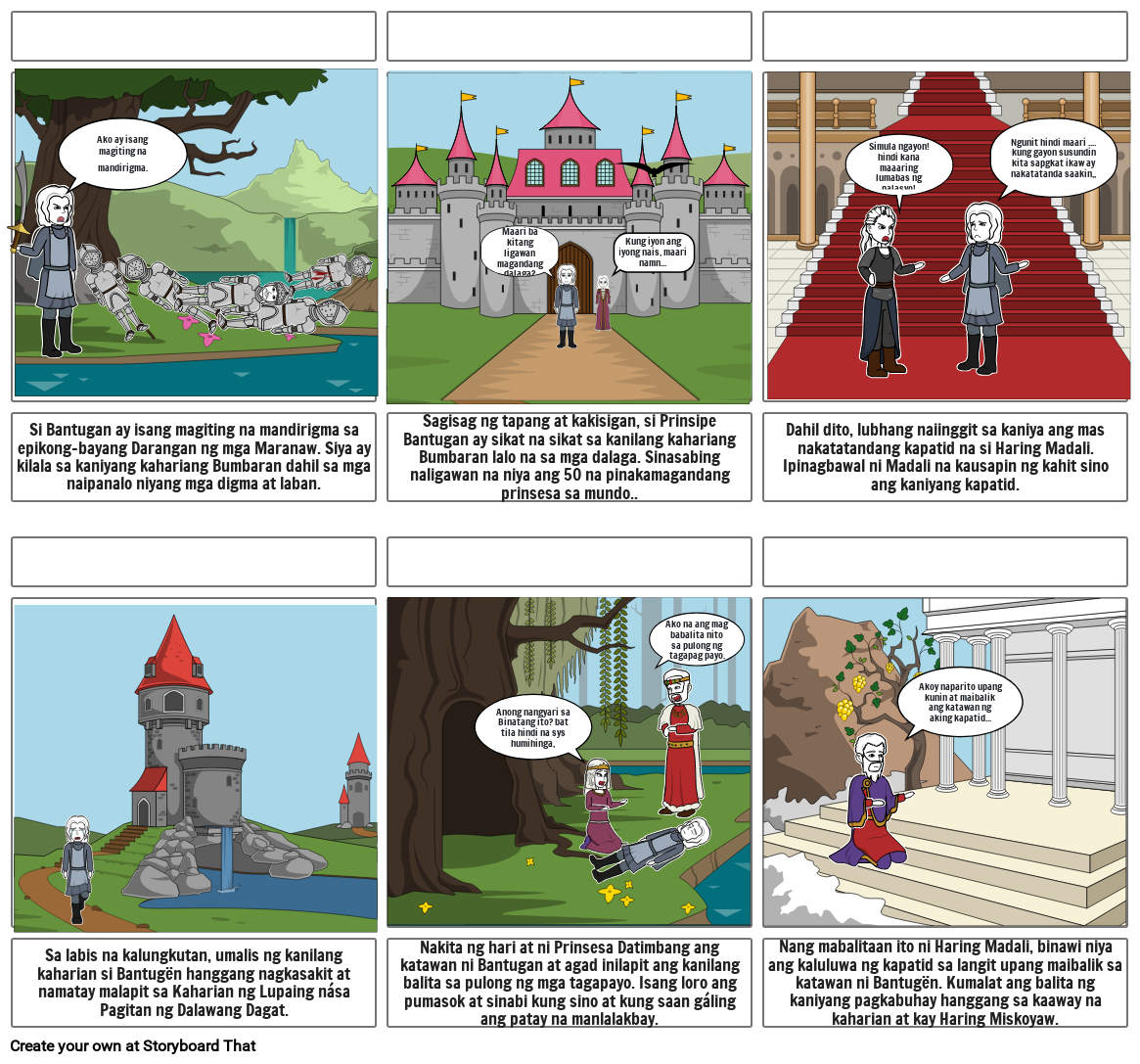 Prinsipe Bantugan Storyboard by cf1ccec5b5