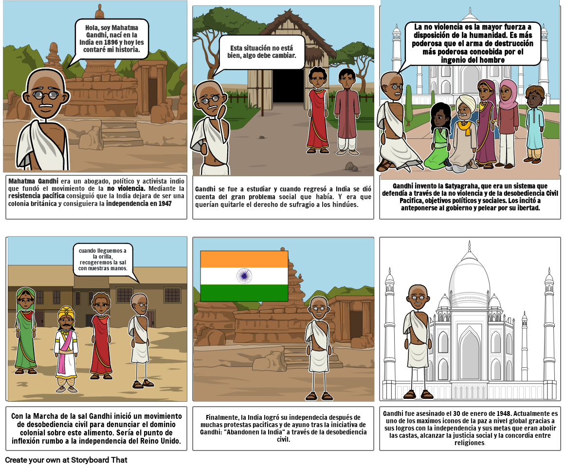 ghandi Storyboard by cf623c38