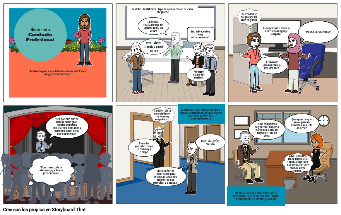 Conducta profesional Storyboard by cfc54786